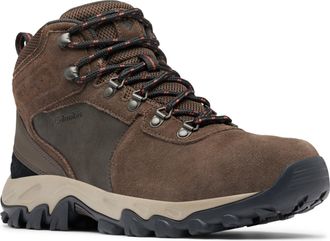 Columbia Newton Ridge Plus 2 Suede Waterproof, Wasserdichte mittelhohe Trekking- und Wanderstiefel, Cordovan/Spice