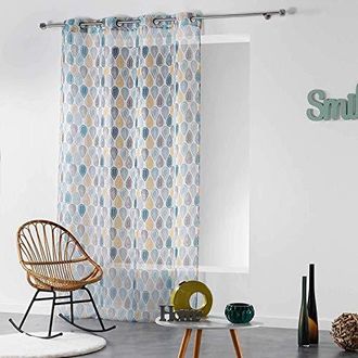 Douceur d'Intérieur 1624725 PALPITO Panneau à oeillets Polyester Blanc 140 x 240 cm