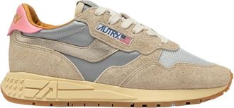Autry Low-Top Sneaker - Panel-Designed Sneakers Crafted From Suede And Nyl - Gr. 36 (EU) - in Beige - f&uuml;r Damen