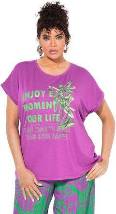 Ulla Popken T-Shirt T-Shirt bedruckt Oversized Rundhals Halbarm