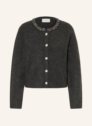 Neo Noir Neo Noir Strickjacke Marie Mit Schmucksteinen grau