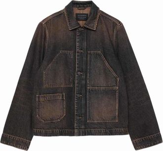 AllSaints veste Mukesh marron d&eacute;lav&eacute;