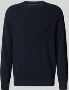 Fynch-Hatton Regular Fit Strickpullover aus reiner Baumwolle