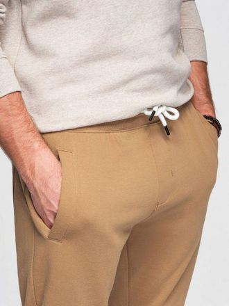 Ombre Sweatpants Herren Jogginghose Slim Fit Baumwolle Basic Coffee XL (kein Set, 1-tlg) weiche Baumwolle, leicht taillierter Schnitt