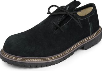 Alessandro Salvarini Herren Trachten Leder Schuhe (40-47) Trachtenschuhe Haferlschuhe AS453 - Schwarz Größe 41 - Gr.41