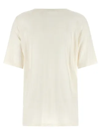 Stella McCartney Beaded Logo Embroidery T-Shirt - Cream