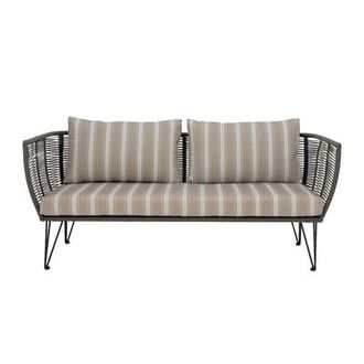 Bloomingville Canapé de jardin rembourré Mundo - Vert - Fils PVC