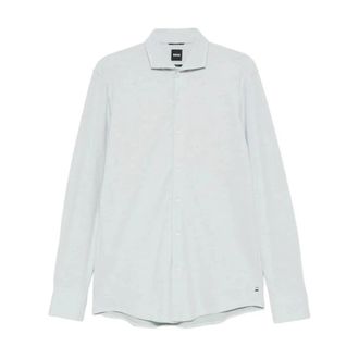 HUGO BOSS Langarm Hemd mit Knopfleiste - - Shirts - Herren - Wei&szlig; - L
