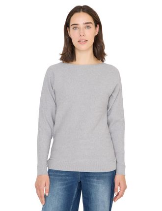 Cecil Damen 3017216 Cosy Strukturmix Dolman, Luna Grey Melange, S