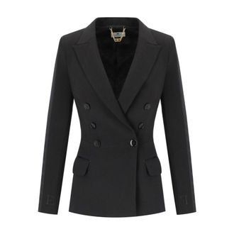 Elisabetta Franchi Doppelreihige Jacke - - Jackets - Damen - Schwarzk - XL