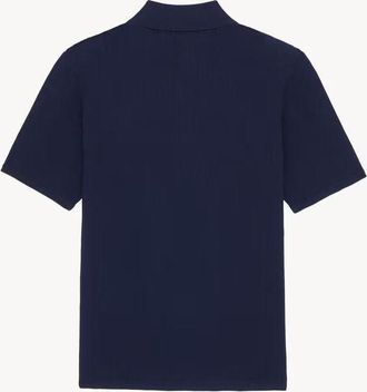 Saint Laurent Knit Collar Polo - Navy