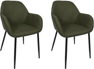 The Home Deco Factory HD0480, Set mit 2 khakifarbenen Atom-Sesseln, modernes Design, optimaler Komfort, vielseitig für Wohnzimmer oder Büro, pflegeleicht, Größe: 59 x 85 x 