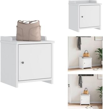 vidaXL Flurbank sandnes Weiß 45x40x50 cm Massivholz Kiefer - Flurbank - Flurbänke - Bank - Sitzbank