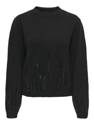 Jacqueline de Yong JdY Damen Jdymadison Life L/S On Sequin Pull KNT, Schwarz, M EU