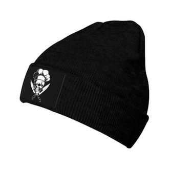 Generic L&eacute;ger Bonnet Souple Tricot&eacute;, Couteau de Chef Cr&acirc;ne Gangster Cuisine Cool, Classique Chapeau Tricot&eacute;, Tricoter Chapeau pour Femme, Ski, Cyclisme