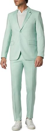 Karl Lagerfeld Herren Anzug grün meliert