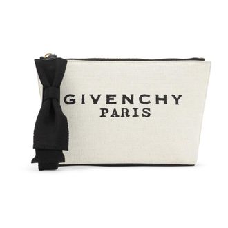Givenchy Clutch mit Schleifen-Detail und Rei&szlig;verschluss oben - - Bags - Damen - Beige - ONE SIZE