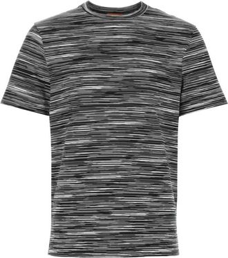 Missoni Homme, Tops, Noir, Taille: S T-shirt en maille ray&eacute;e