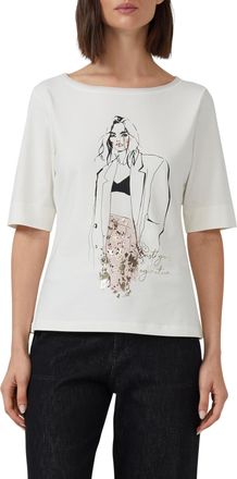 s.Oliver Jersey-Shirt mit Artwork