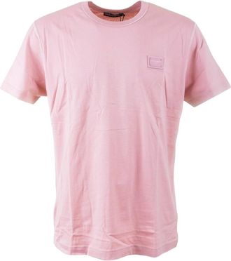Dolce & Gabbana Homme, Tops, Rose, Taille: 4XL T-shirt &agrave; Manches Courtes