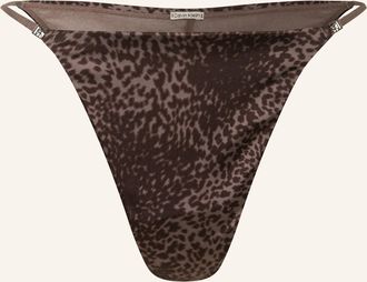 Calvin Klein Slip Signature Satin Aus Satin braun