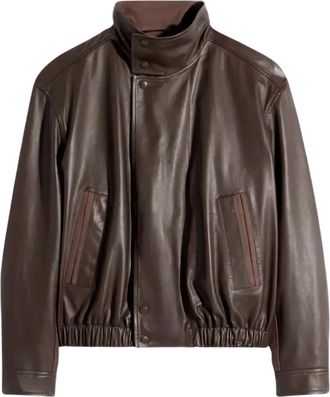 Christophe Lemaire Femme, Vestes, Brun, Taille: 40 FR Blouson en Cuir Souple