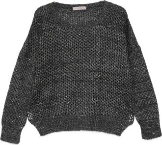 D.exterior Femme, Pulls, Gris, Taille: 40 FR Tricot &agrave; col rond