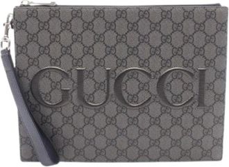 Gucci Pre-owned Sac pochette vintage en toile - Homme - Pre-owned - Noir - Taille: ONE Size