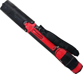Generic PU-Clubtasche, Stabile St&uuml;tzstruktur mit Organizer-Taschen f&uuml;r die Aufbewahrung von Club-&Uuml;bungstaschen und Instanzen (Schwarz Rot)