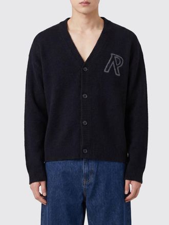 Represent V-Ausschnitt Cardigan von aus Alpakawollmischung mit Jacquard-Logo