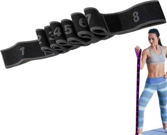 Generic Yoga Stretching Strap, Yoga Stretch Gurt mit 8 Schleifen, Fitnessband mit Schlaufen, Dehnungsband, Sportband, Stretching Band, Joga Zubeh&ouml;r, Fitnessba