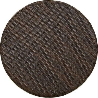 Generic Kleiner Außentisch, Runder Tee Tisch 45 cm Poly Rattan für Garten, Terrasse, Balkon, Leicht zu Bewegen, Robust und Langlebig