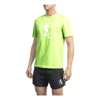 Dirk Bikkembergs T-Shirt mit Frontdruck-Logo - - Tops - Herren - Gr&uuml;n - L