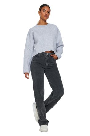 Trendyol Trendyol Damen Wohnung Weites Bein Hohe Taille Jeans