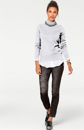 Heine Rollkragenpullover HEINE Rollkragen-Pullover, Damen, Gr. 34, wei&szlig;, 100% Baumwolle, unifarben, Pullover Rollkragenpullover, Topseller