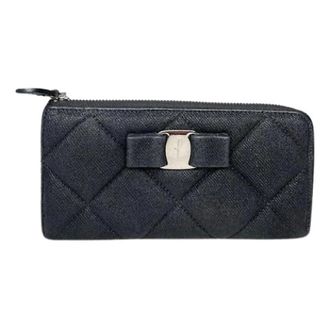Ferragamo Portefeuille en Polyester Pre-owned - Femme - Pre-owned - Noir - Taille: ONE Size