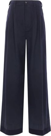 Maison Margiela pantalon à poches passepoilées - Bleu