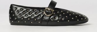 Ferragamo Mary-Jane-Ballerinas aus Nappaleder mit Nieten und Gancini-Schnalle
