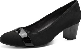 Jana Damen Pumps mit Glitzerdetails Vegan, Schwarz (Blk/Blk Patent), 37 EU
