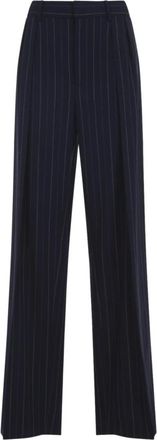 Ralph Lauren Femme, Pantalons, Bleu, Taille: 38 FR Jody Pleated Pants