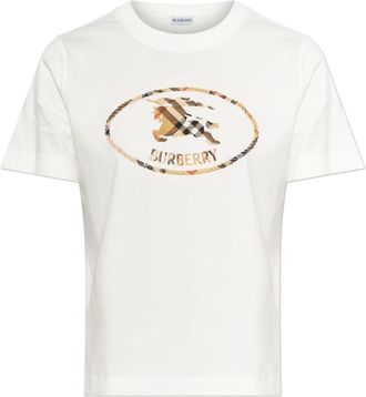 Burberry Femme, Tops, Blanc, Taille: 44 FR Frankie T-shirt