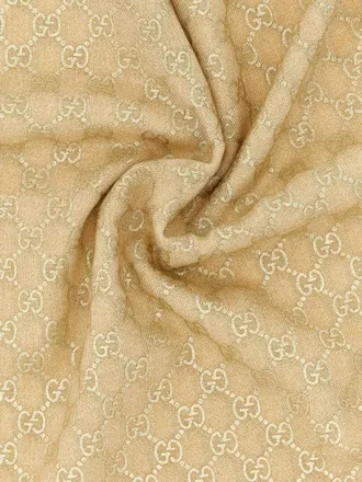 Gucci GG Lam&eacute; Jacquard Wool Shawl - Cream