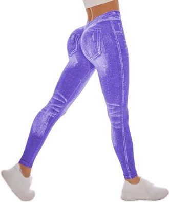Generic Legging dentra&icirc;nement taille haute pour femme - Legging de levage de fesses pour femme - Pantalon de sport push-up sans couture - Legging de sport ext
