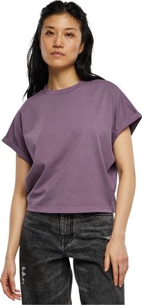 Urban Classics Ladies Short Pigment Dye Cut On Sleeve Tee, duskviolet, XXL