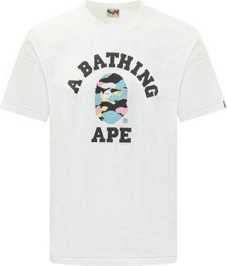 A Bathing Ape A Bathing Ape, Homme, Tops, Blanc, Taille: 2XL New Multi Camo Tee