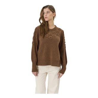 Lind Femme, Pulls, Brun, Taille: 38 FR Monica Pullover