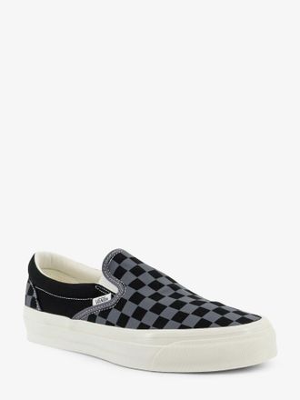 Vans Mens Slip-On Lx Classic Grey Canvas Canvas-Rubber Trainers Canvas/rubber Sneaker
