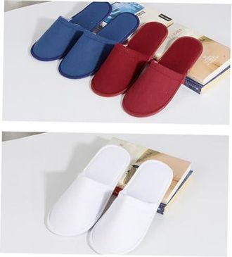 Yarnow Pantoufles Jetables en Tissu Confortables pour Int&eacute;rieur Antid&eacute;rapantes Adapt&eacute;es Aux H&ocirc;tels Invit&eacute;s et Voyages Semelle EVA et Tissu &Eacute;ponge Doux Blanc