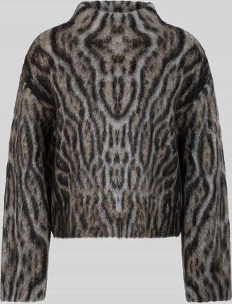 Marc Cain Pullover aus Mohairwolle mit ausgestelltem &Auml;rmel