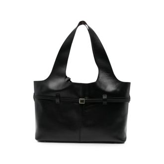 Manu Atelier Buckled Leather Shoulder Bag
